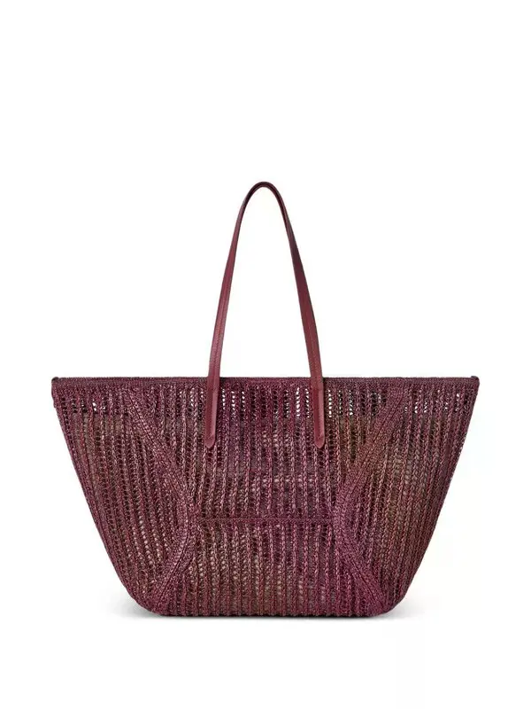 Brunello Cucinelli Techno Raffia Bc Duo Bag - Red
