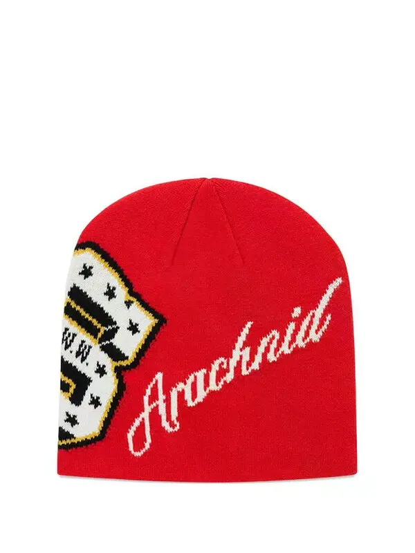 SP5DER District V Skully Beanie Hat - Red