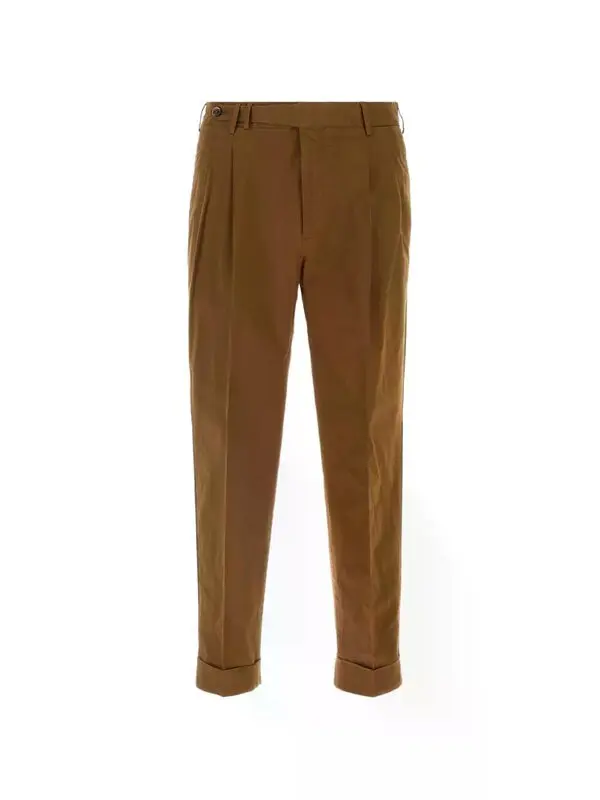 PT TORINO Caramel Cotton Trousers