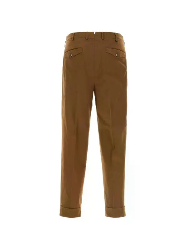 PT TORINO Caramel Cotton Trousers