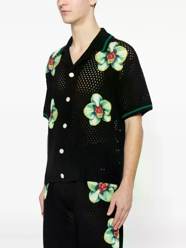 Casablanca Floral-embroidered Shirt