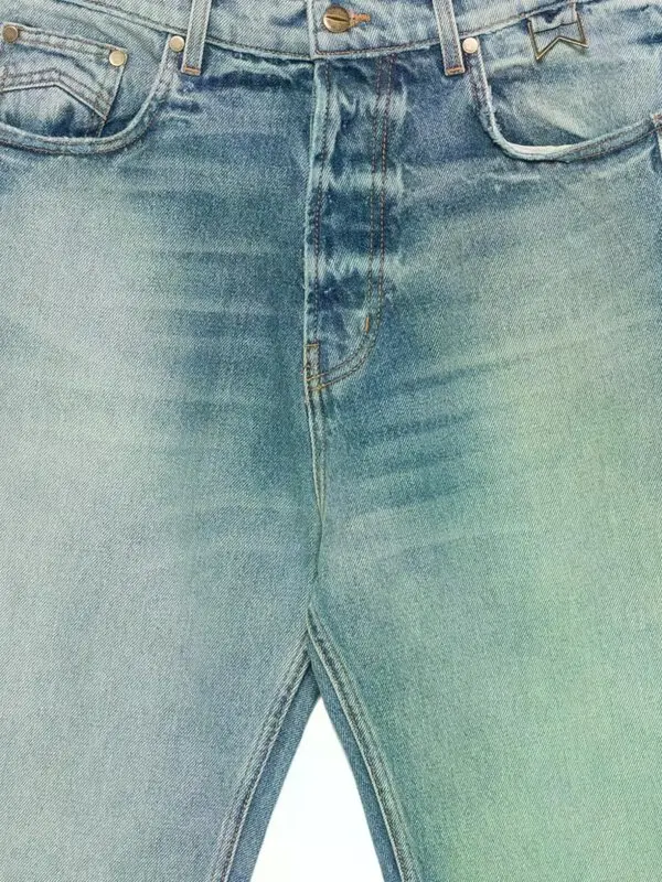 Rhude Washed Effect Straight Leg Jeans