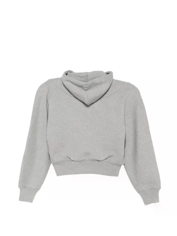 Vetements Jersey Zip Hoodie With Drawstring Hood And Embroidered Logo