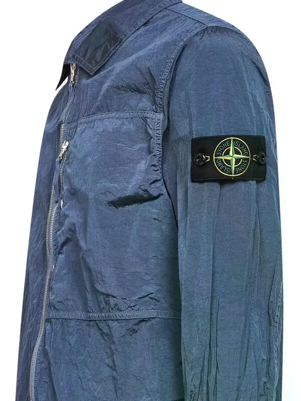 Stone Island 1200038 Nylon Metal In Econyl® Regular-fit Overshirt With Zip Pocket