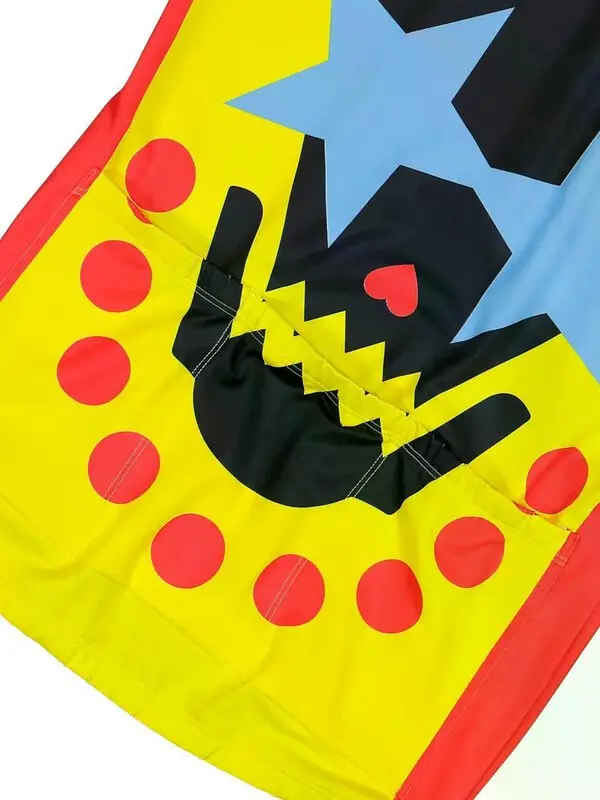 WALTER VAN BEIRENDONCK Graphic Print Zip Top - Yellow