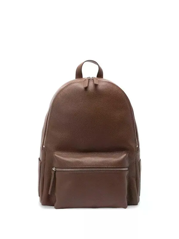 Orciani Laio Leather Backpack - Brown