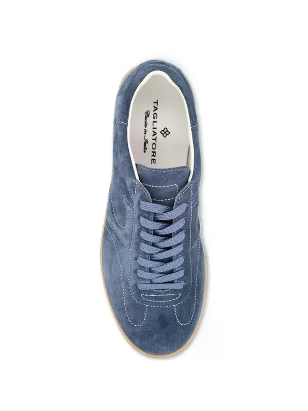 Tagliatore Lace-up Suede Sneakers - Blue