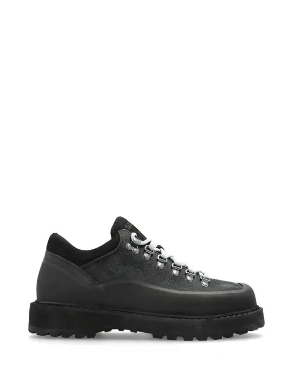 Diemme Cornaro Gomma Lace-up Leather Sneakers - Black