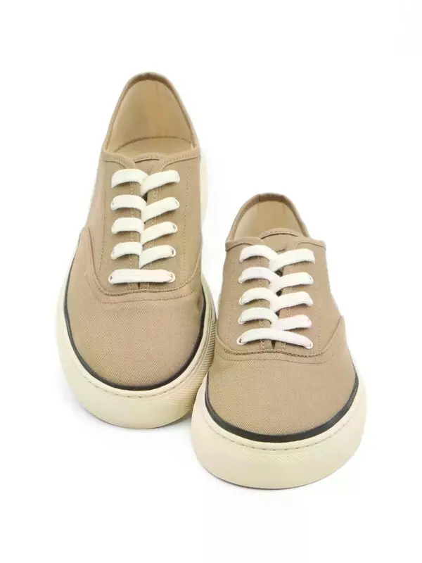 Jacquemus Logo Embroidered Canvas Sneakers - Neutrals