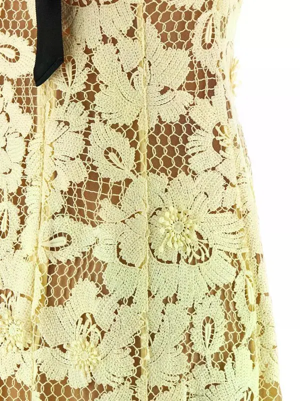 SELF-PORTRAIT Crochet Lace Floral Midi Dress