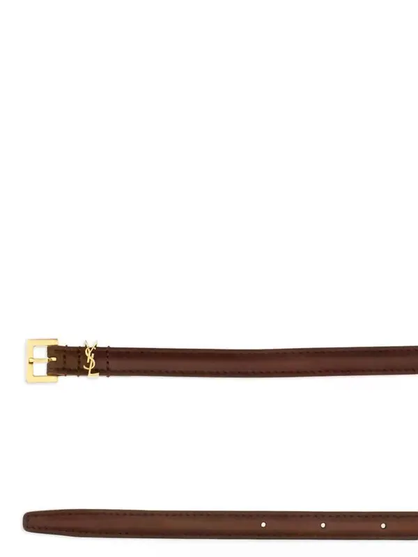 Saint Laurent Cassandre Belt - Brown