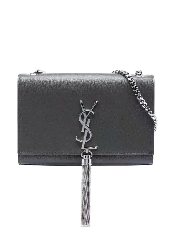 Saint Laurent Small Grain De Poudre Monogram Kate Tassel Crossbody Bag - Black