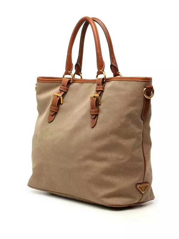 Prada 2013-2025 Canvas Canapa Logo Convertible Tote Satchel