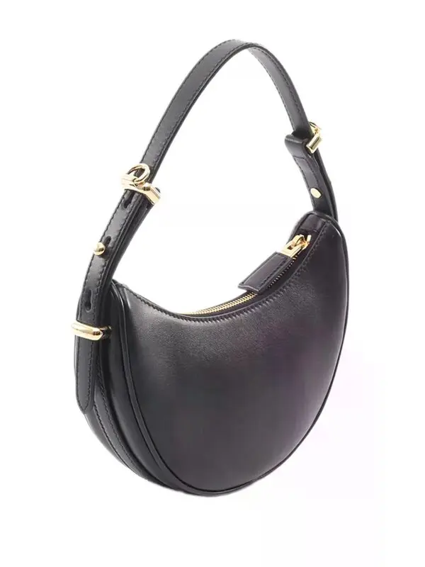 Prada Small Soft Calf Arque Shoulder Bag - Black