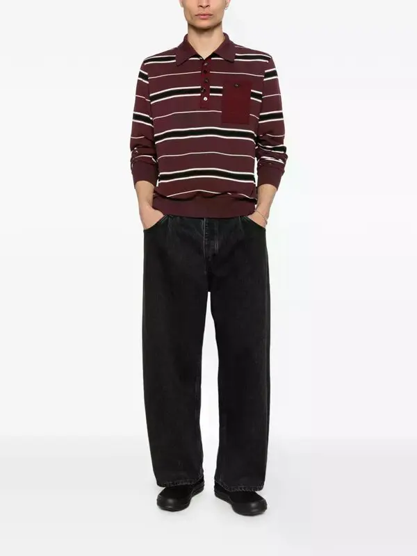 Undercover Striped Chest-pocket Polo Shirt