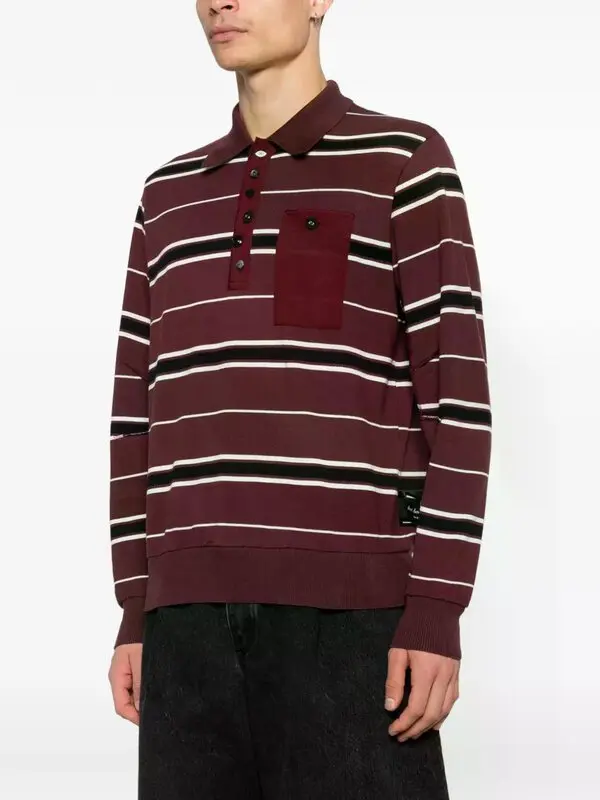 Undercover Striped Chest-pocket Polo Shirt