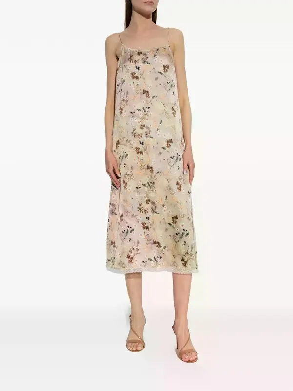 Munthe Barika Midi Dress With Lace Trim