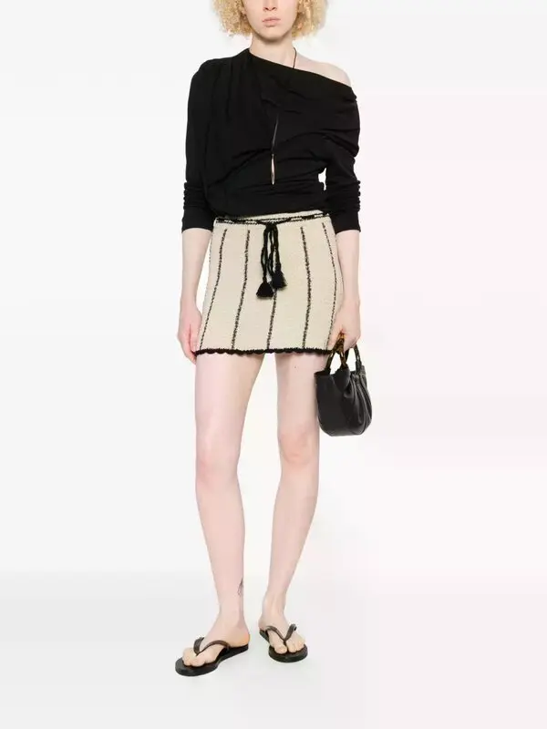 THE GARMENT April Striped Knitted Mini Skirt - Neutrals