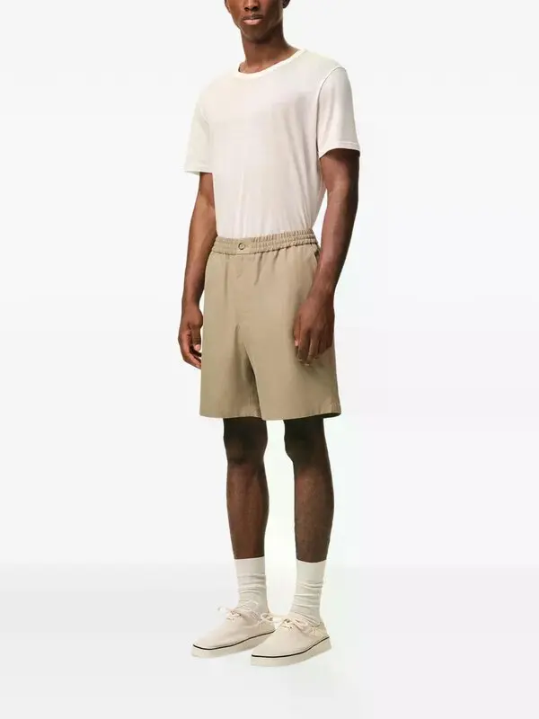 AMI Paris Cotton Elasticated Waist De Coeur Shorts