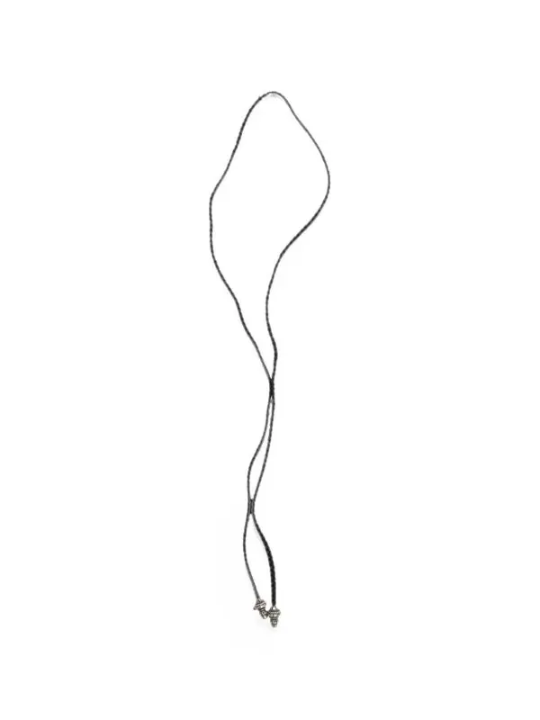 Chrome Hearts Braided-leather Chain Necklace - Black