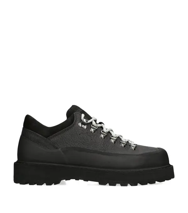 Diemme Cornaro Leather Low-top Lace-up Boots - Black