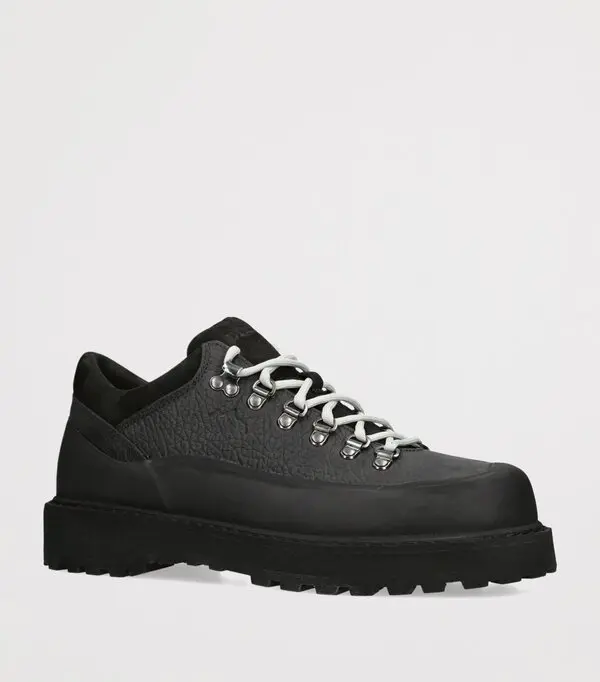 Diemme Cornaro Leather Low-top Lace-up Boots - Black