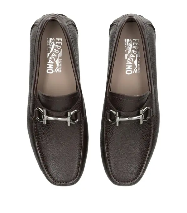 FERRAGAMO Parigi Gancho Leather Loafers