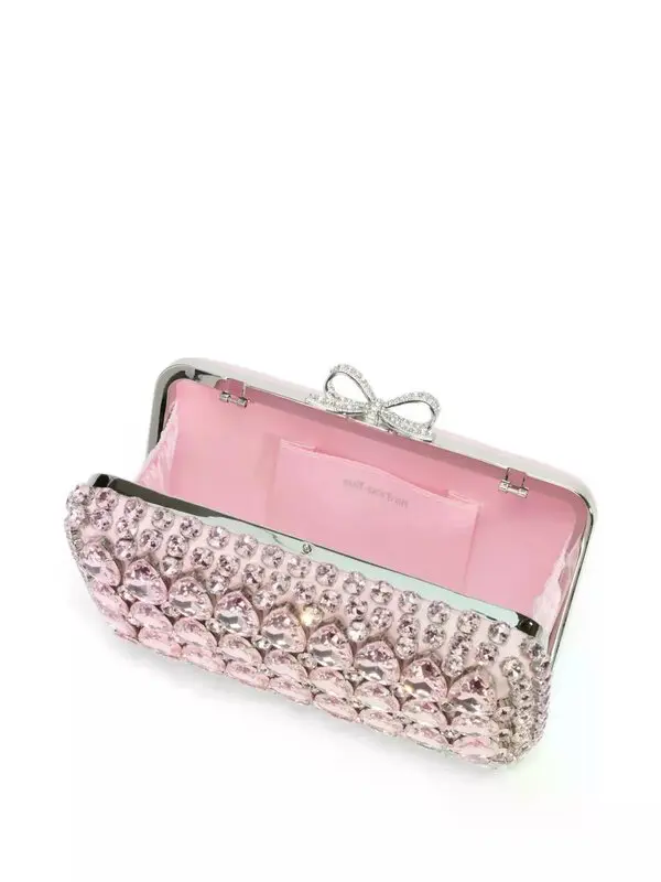 SELF-PORTRAIT Embellished Clutch Bag With Bow Detail