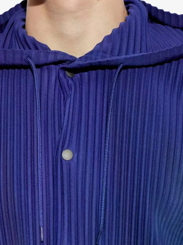 Issey Miyake Pleated Hooded Jacket