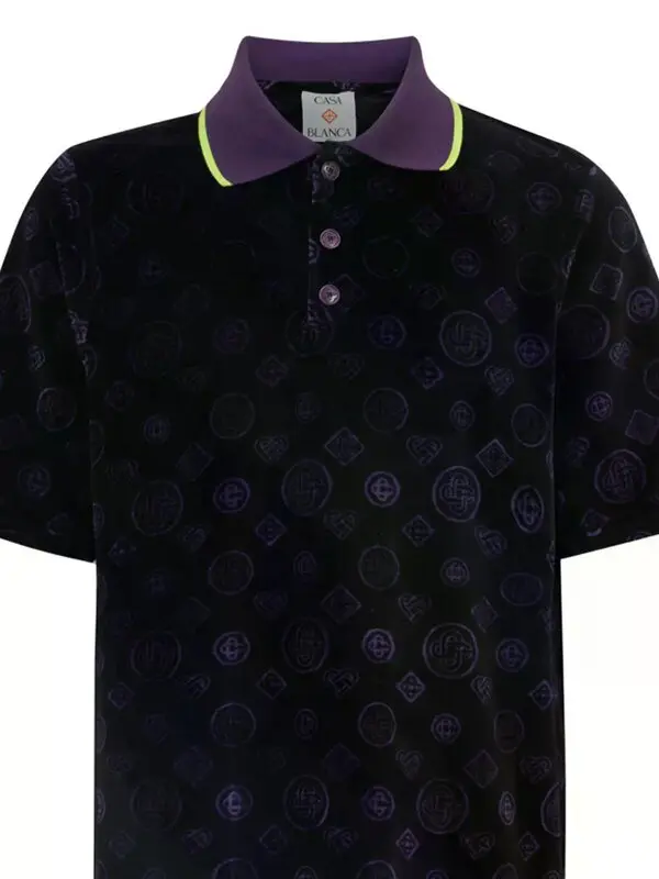 Casablanca Monogram-pattern Polo Shirt
