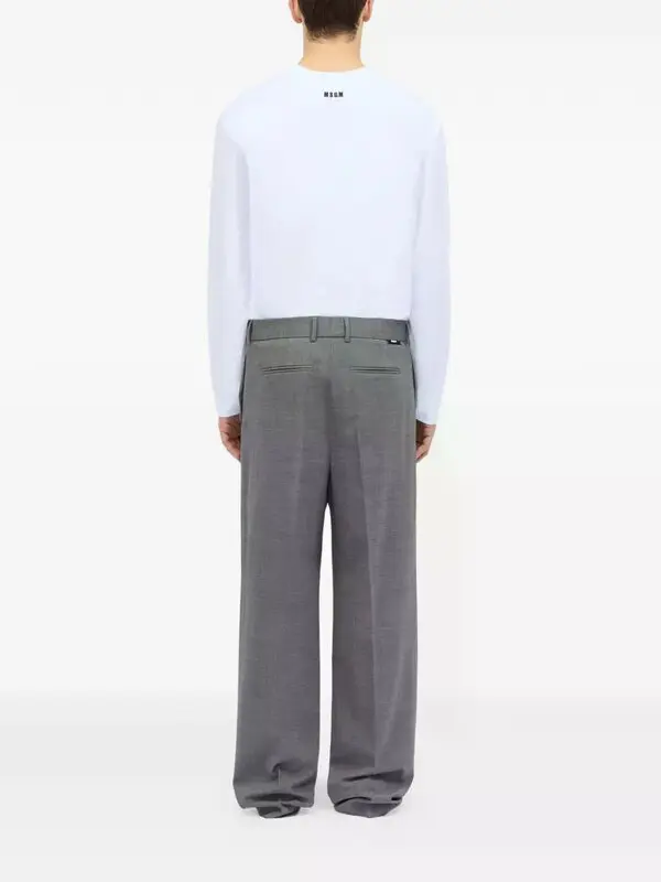 MSGM Pleated Wide-leg Trousers