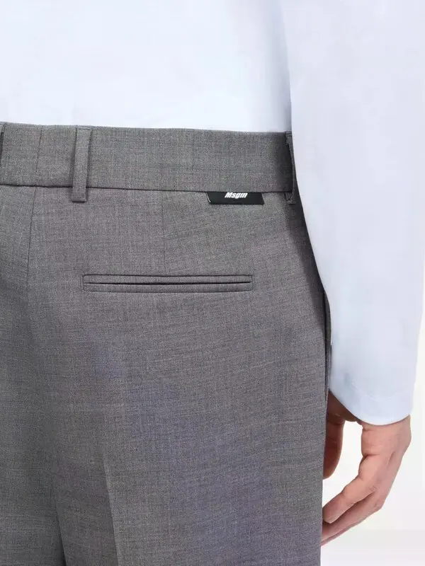 MSGM Pleated Wide-leg Trousers