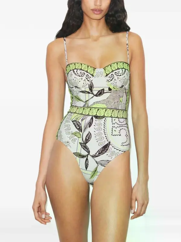 Tory Burch Printed Swimsuit - Neutrals