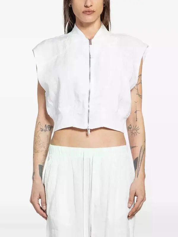 THOM KROM Zipped Bomber Vest - White
