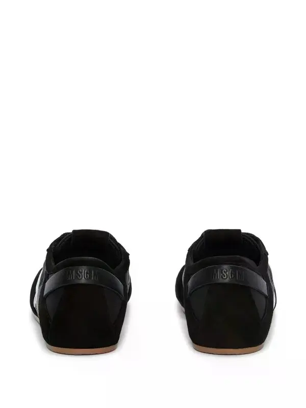 MSGM Appliqué Lace-up Sneakers - Black