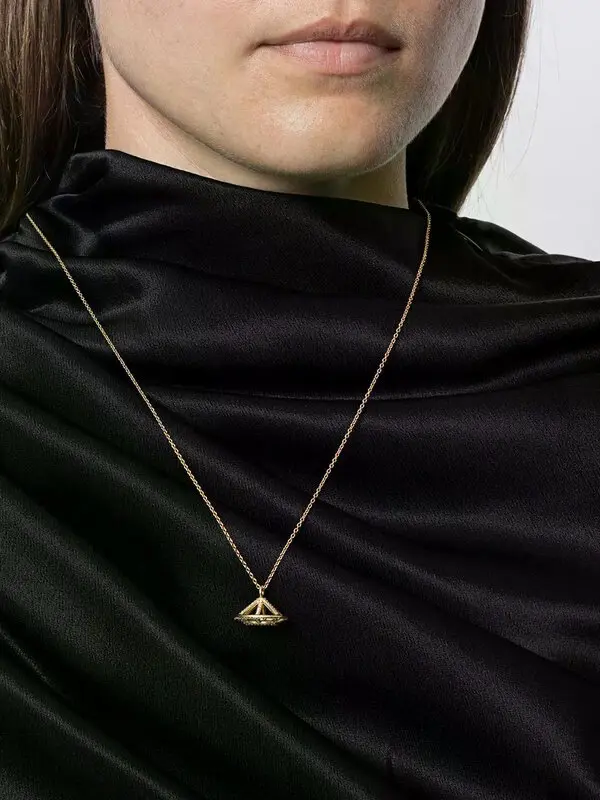 DALILA BARKACHE 18kt Yellow Diamond Cage Necklace