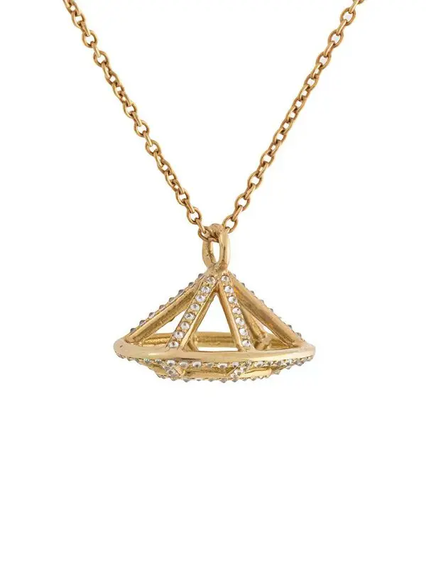 DALILA BARKACHE 18kt Yellow Diamond Cage Necklace