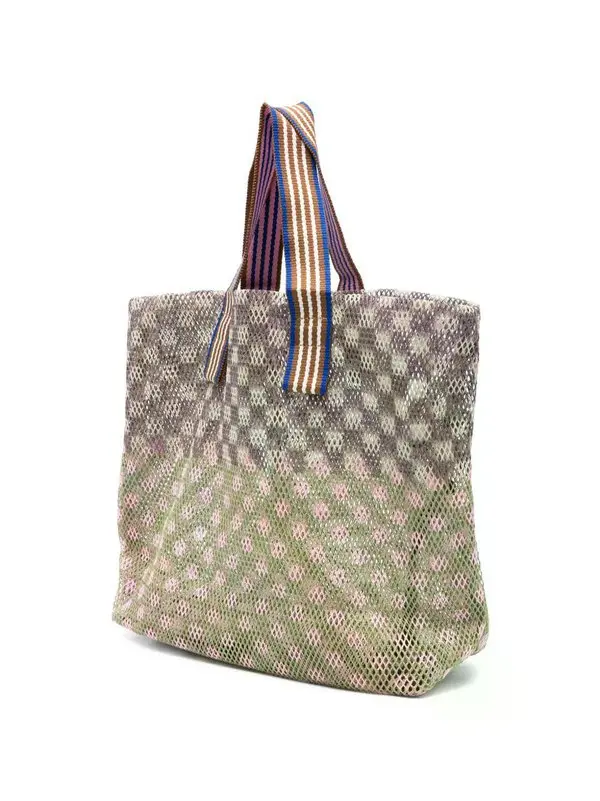 ÉPICE Kanpur Tote Bag With Checker Pattern