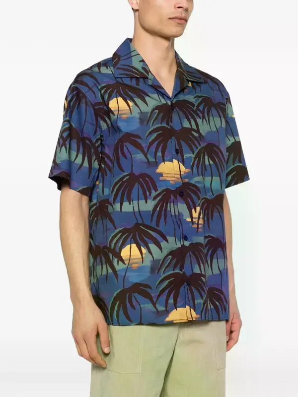 Drole De Monsieur Palm Button Shirt
