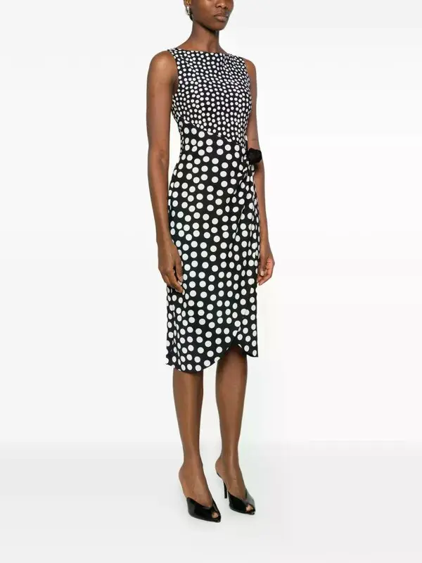 Chiara Boni La Petite Robe Polka Dot Midi Dress