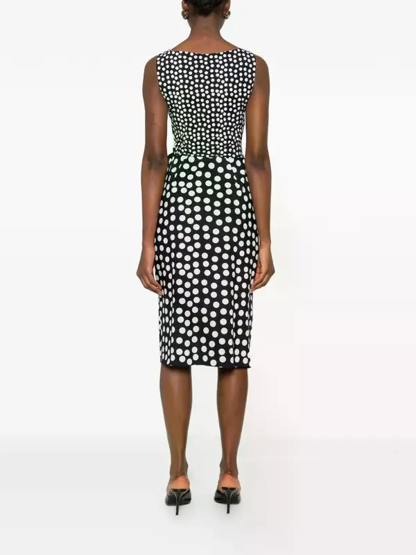 Chiara Boni La Petite Robe Polka Dot Midi Dress