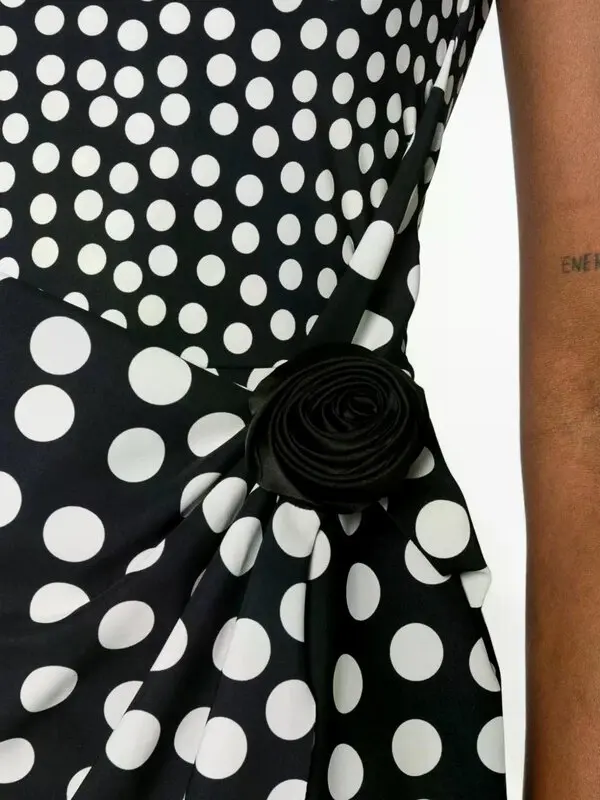 Chiara Boni La Petite Robe Polka Dot Midi Dress