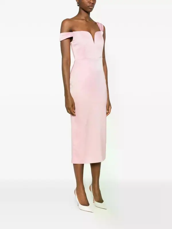 Alex Perry Off-shoulder Midi Dress