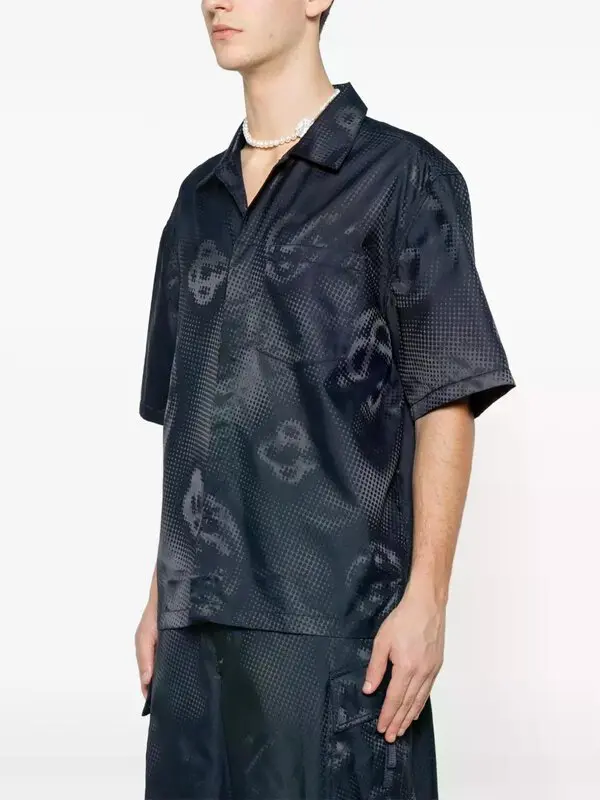 Casablanca Half Tone Monogram Satin Shirt