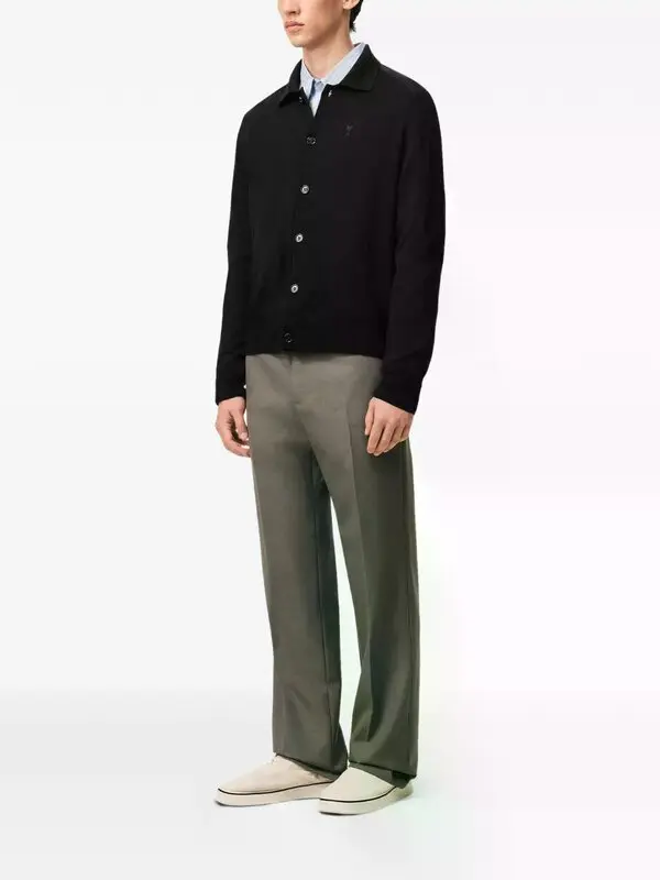 AMI Paris De Coeur Embroidered Cardigan