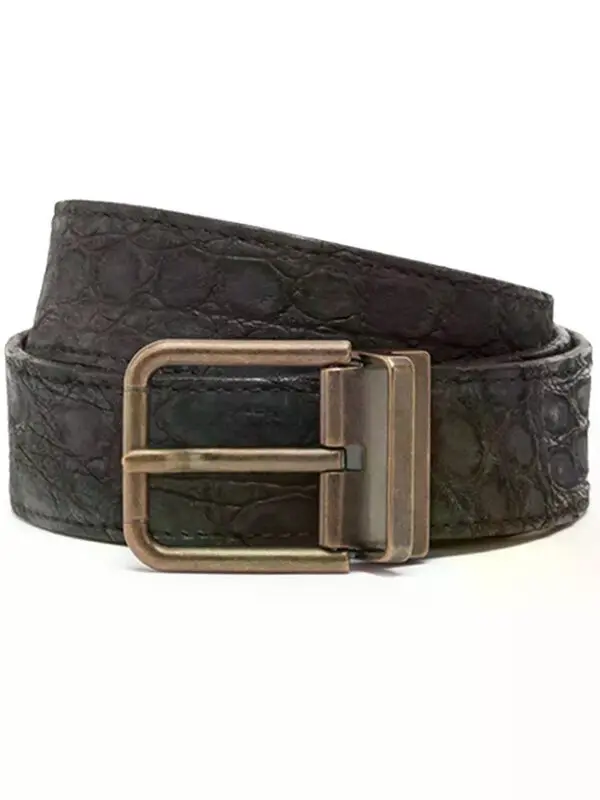 Dolce & Gabbana Alligator Leather Belt - Black