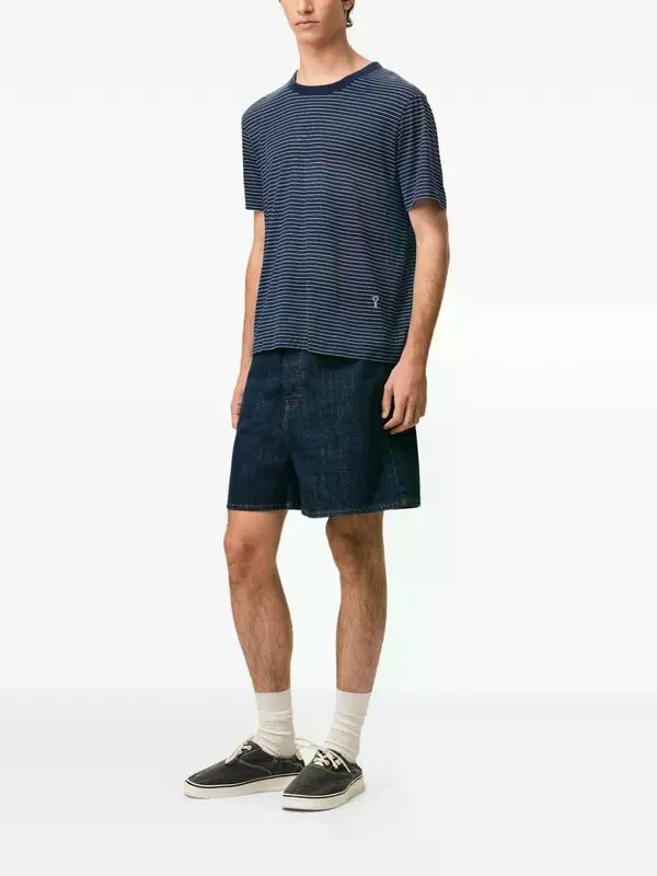 AMI Paris De Coeur Striped T-shirt