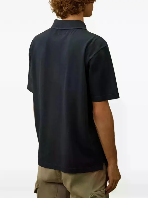 C.P. COMPANY Short-sleeve Logo-detail Polo Shirt