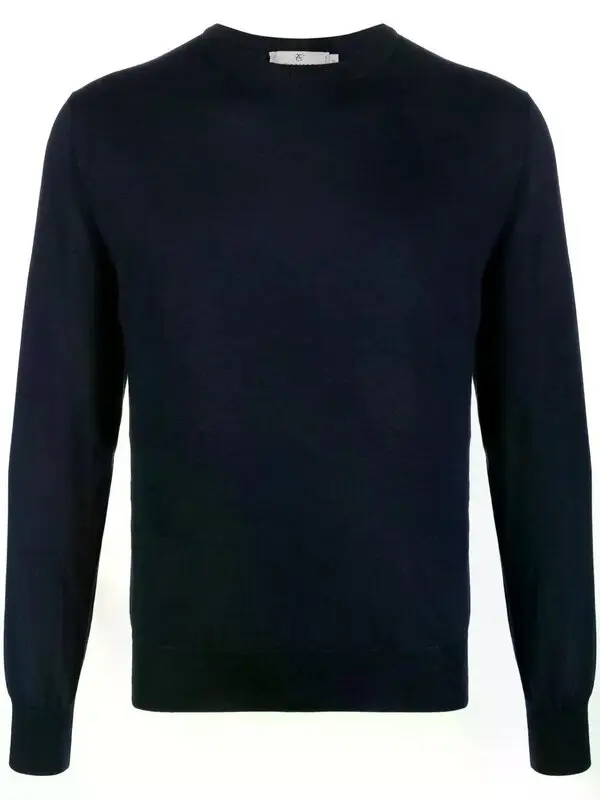 Canali Ribbed Crew Neck Sweatshirt