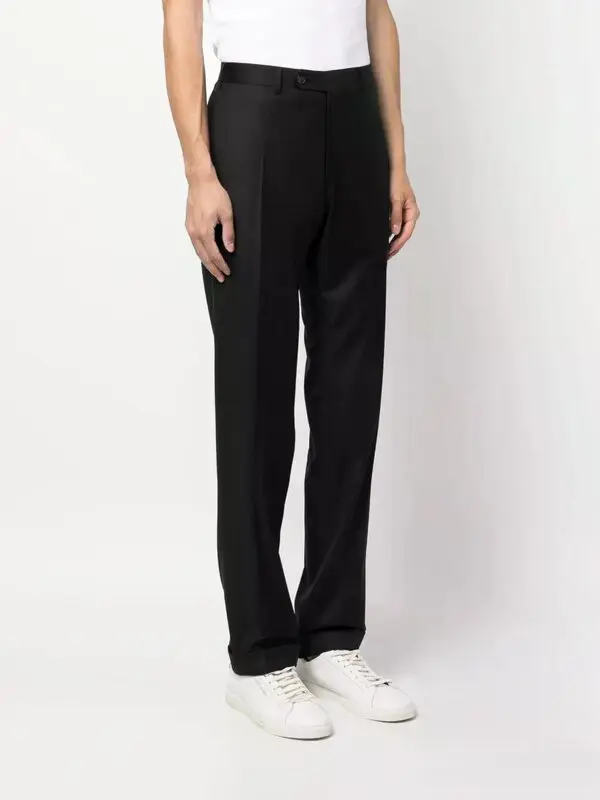 Canali Tailored Wool Trousers - Black